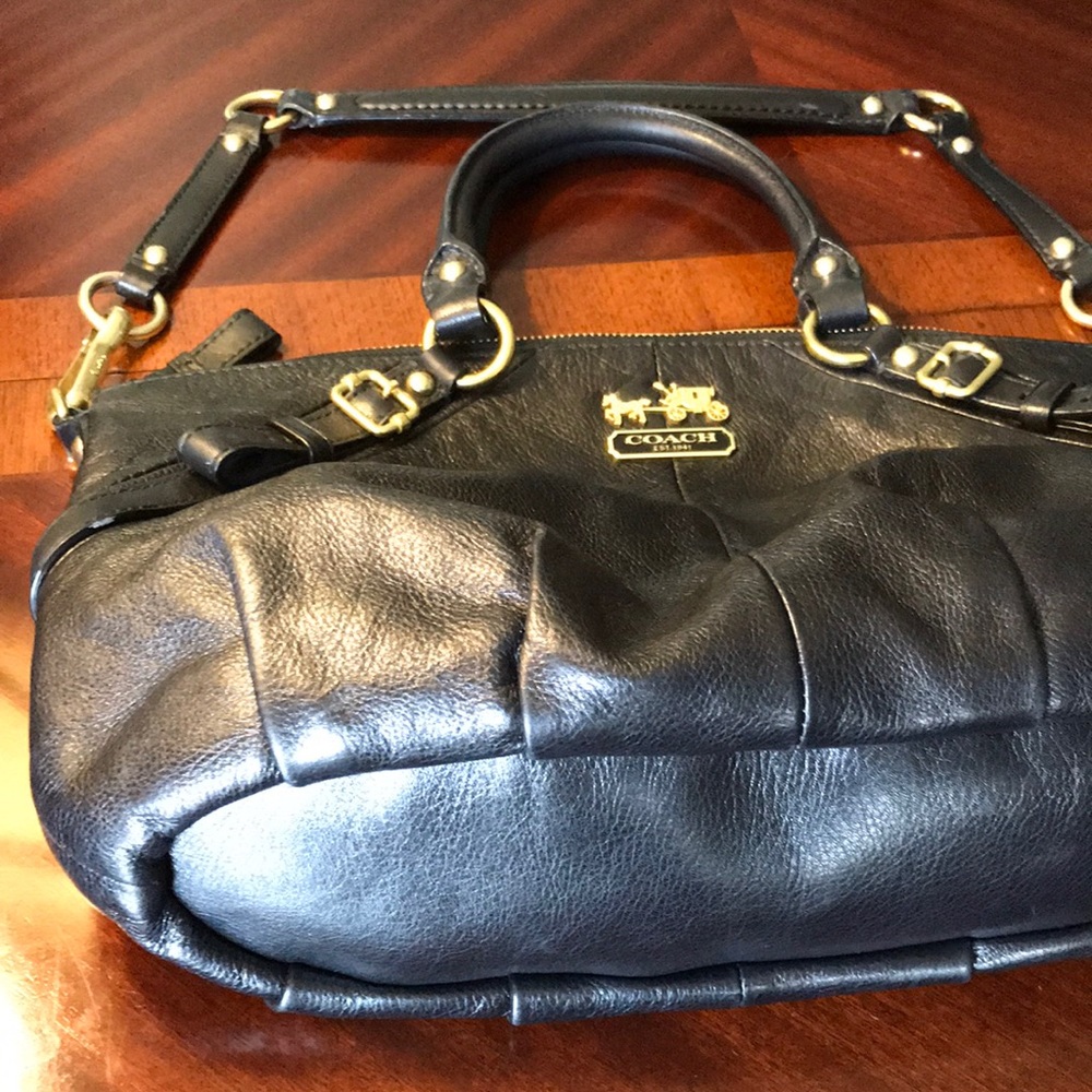Coach Madison Sophia Black Leather Purse - Gem